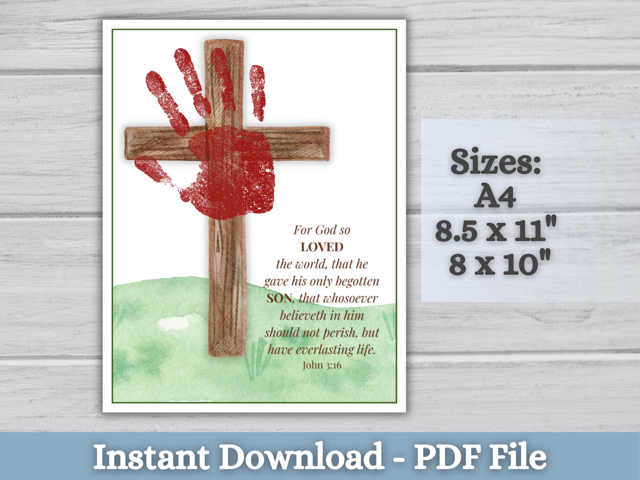 Christian Easter Handprint Craft Art, Religious Craft for Kids Toddler ...