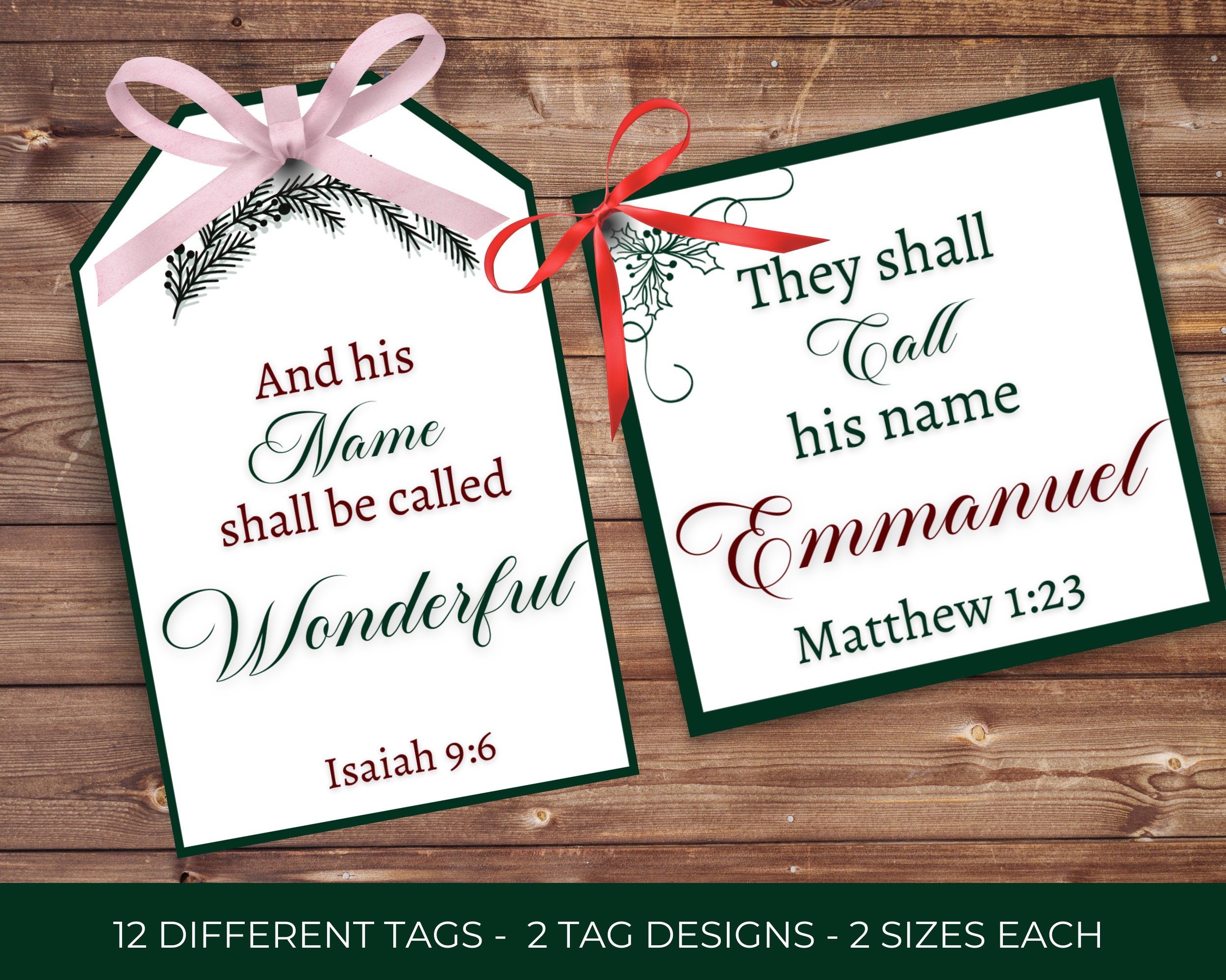 Names of Jesus Gift Tags, Christmas Gift Tags, Names of Christ Tags ...