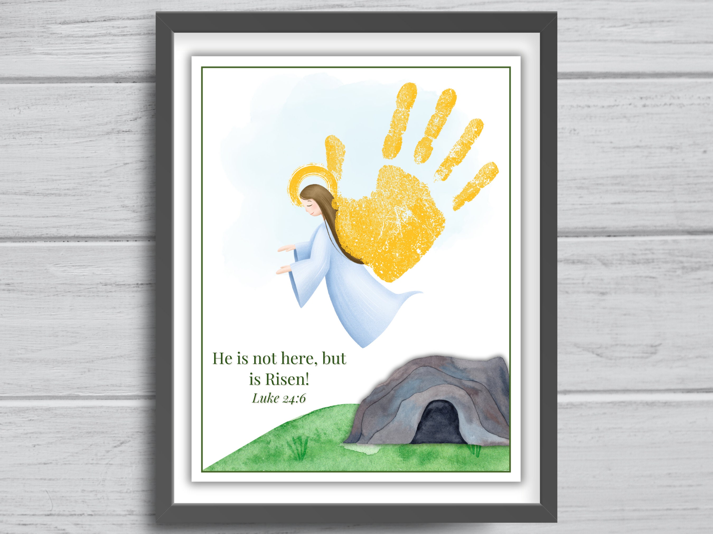 He is Risen Christian Easter Handprint Craft Art, Religious Craft for ...