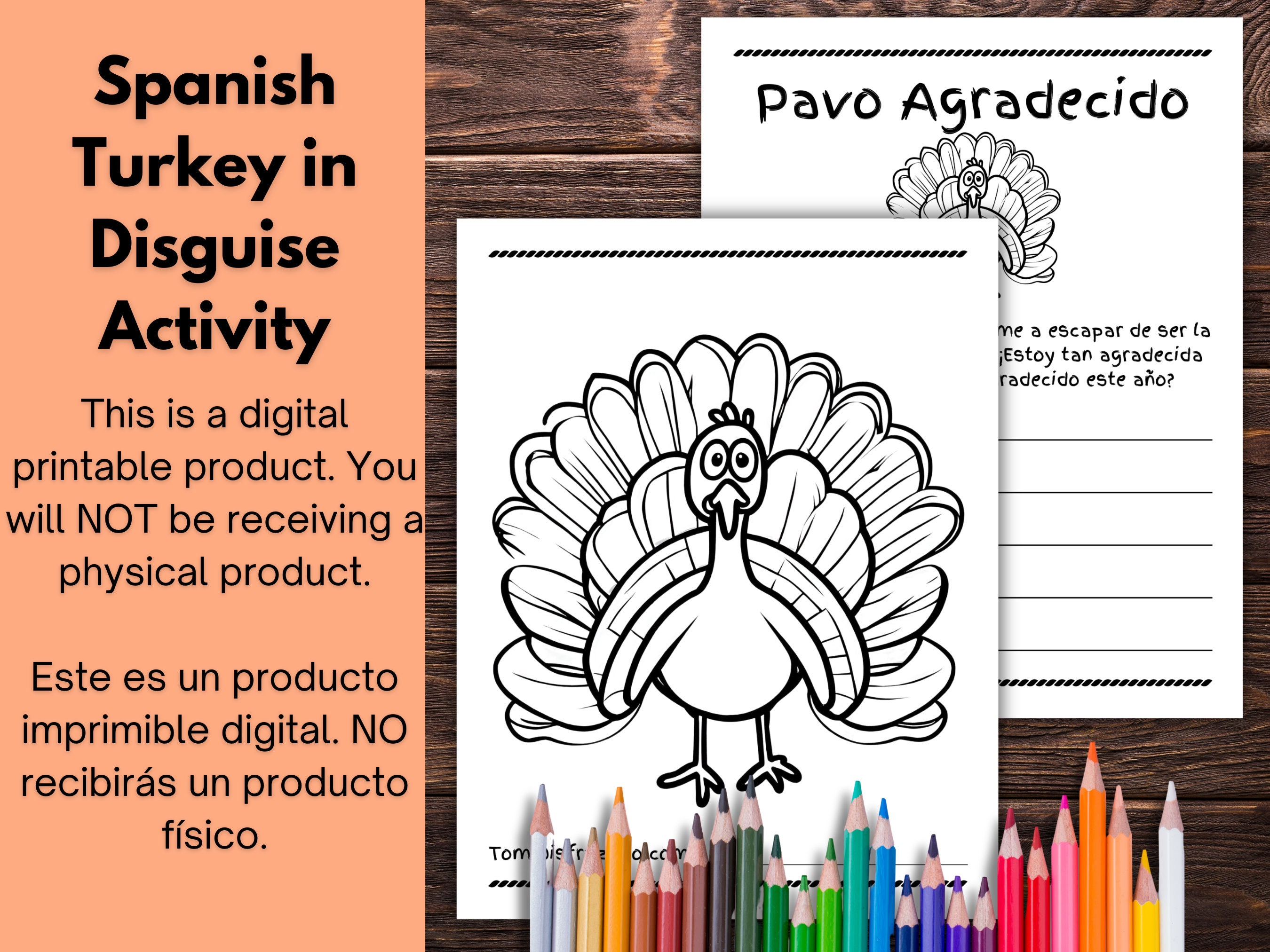 Disguise a Turkey, Turkey in Disguise in Spanish, Spanish Thanksgiving ...