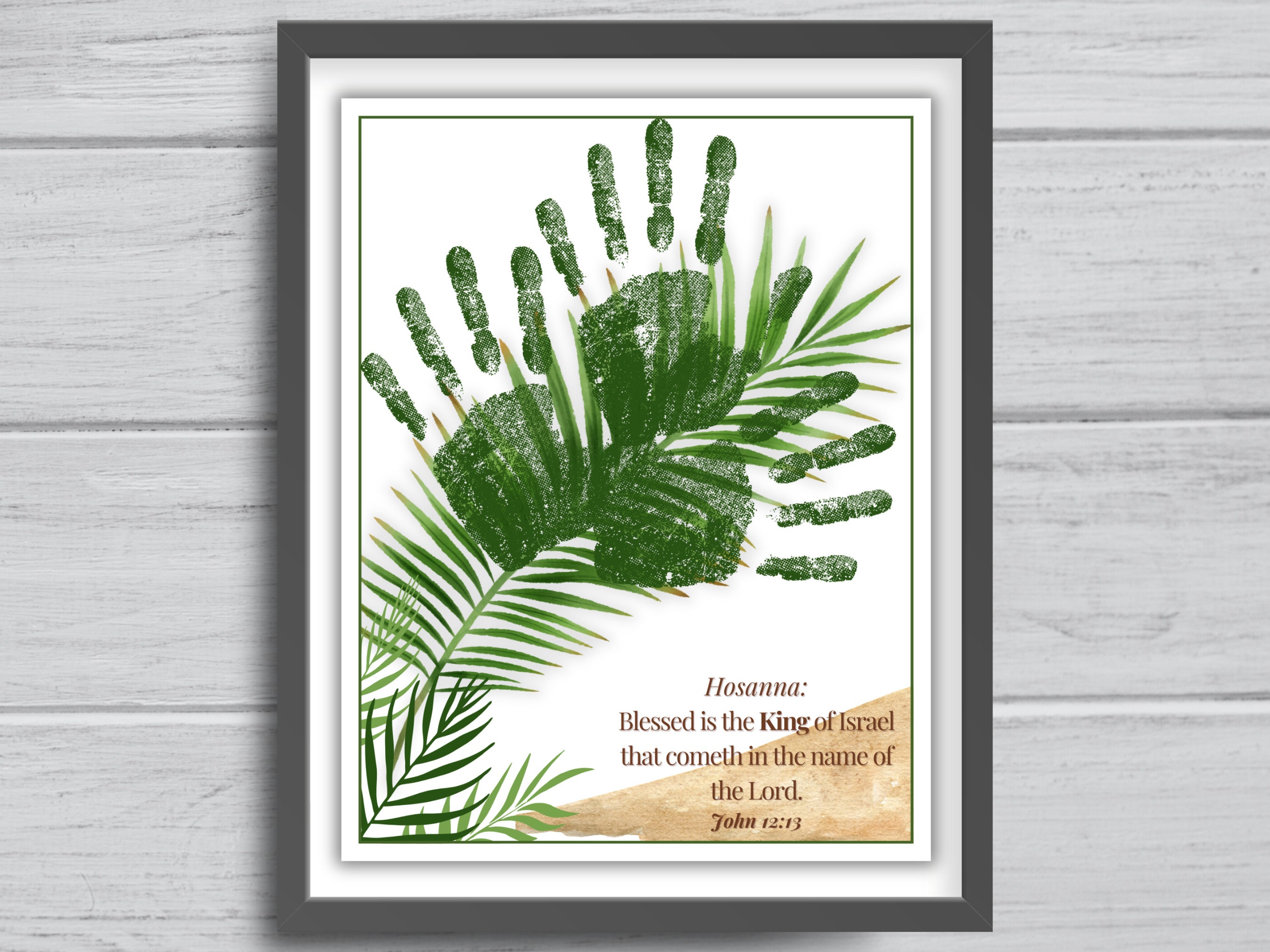 Palm Sunday Christian Easter Handprint Craft Art, Religious Craft for ...