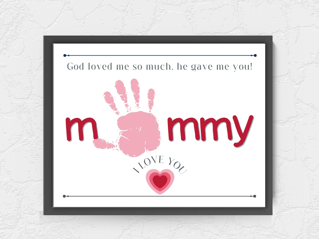 Mom Handprint Craft, Handprint Art, Gift From Kids, Valentines Day ...