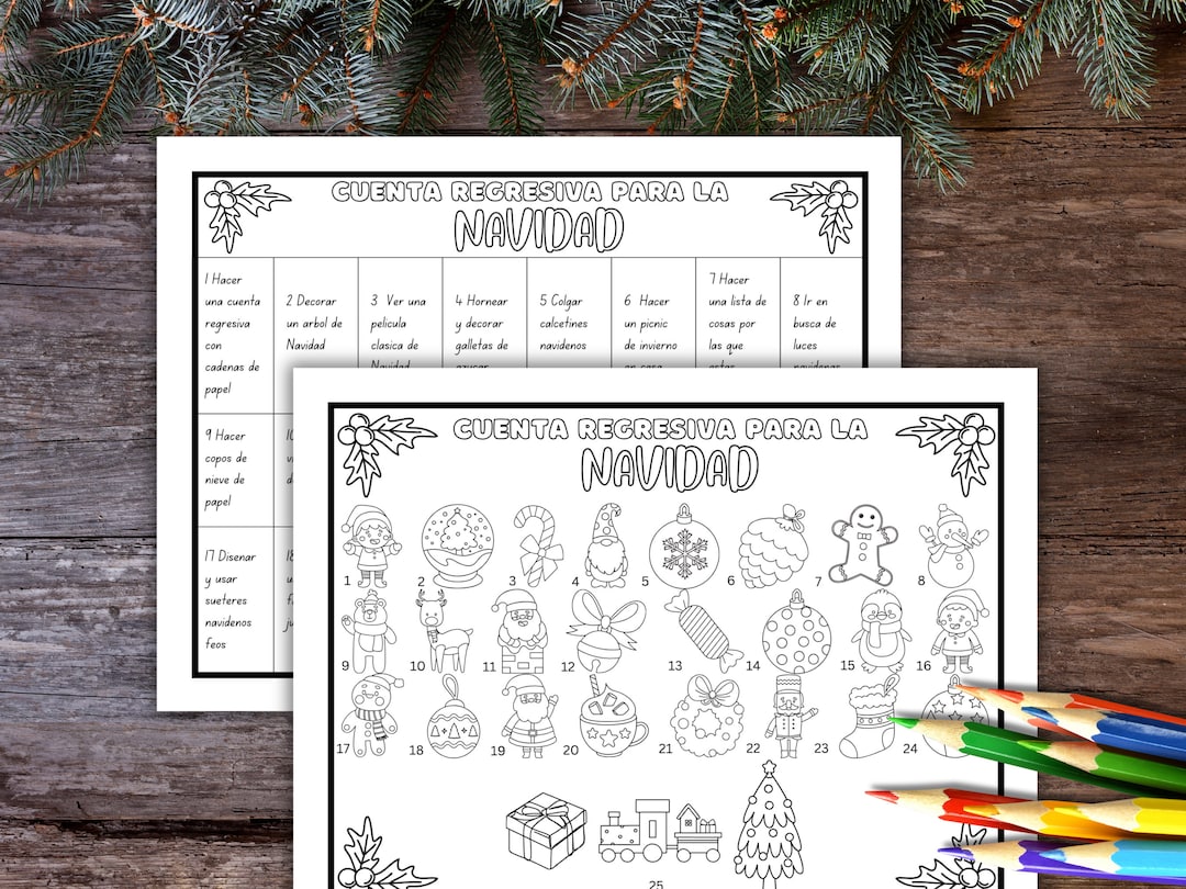 Spanish Christmas Countdown Calendar, Countdown to Christmas in Spanish ...