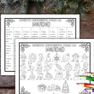 Spanish Christmas Countdown Calendar, Countdown to Christmas in Spanish ...