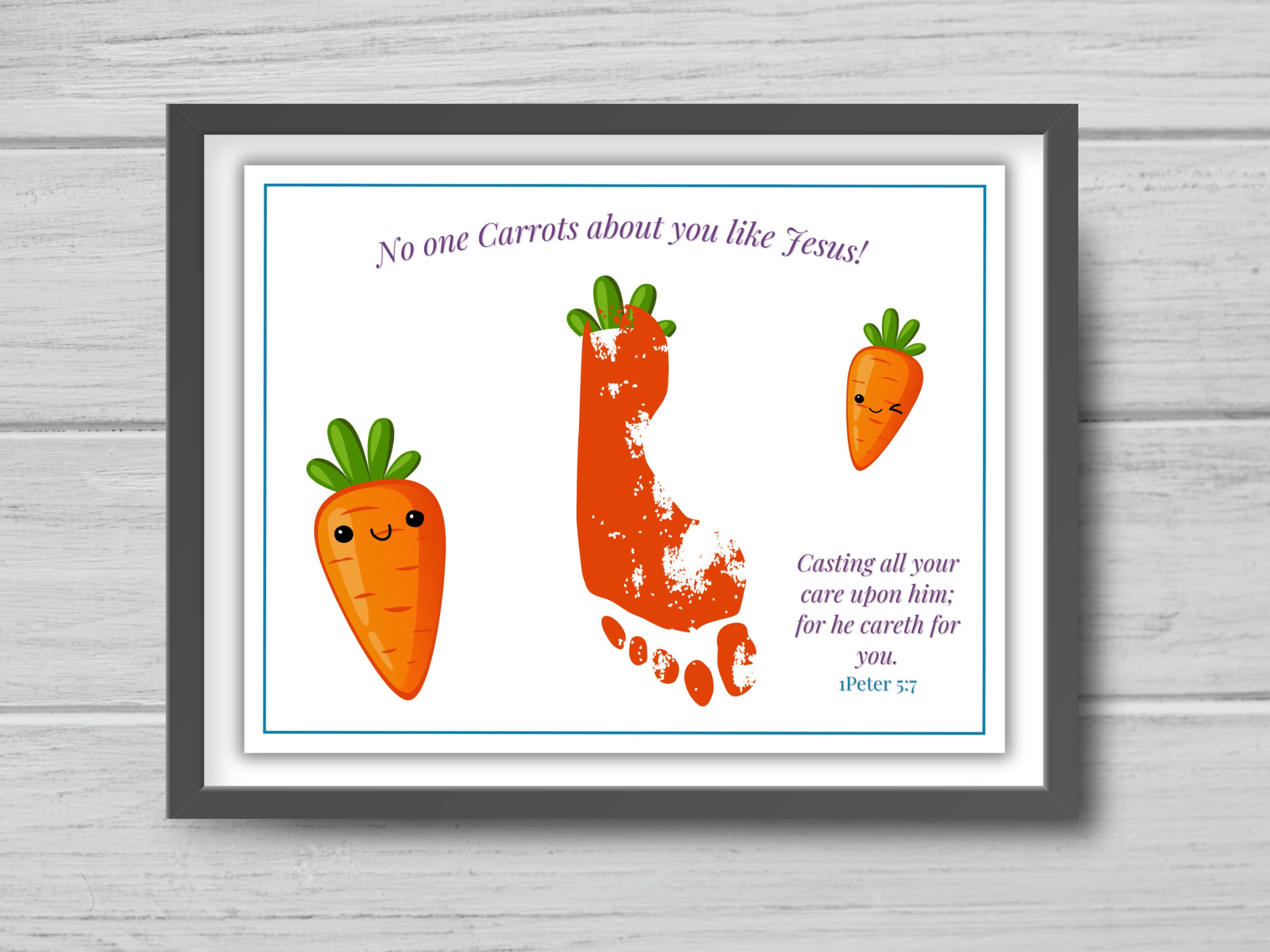 Easter Carrot Handprint Footprint Craft Art, Religious Craft for Kids ...