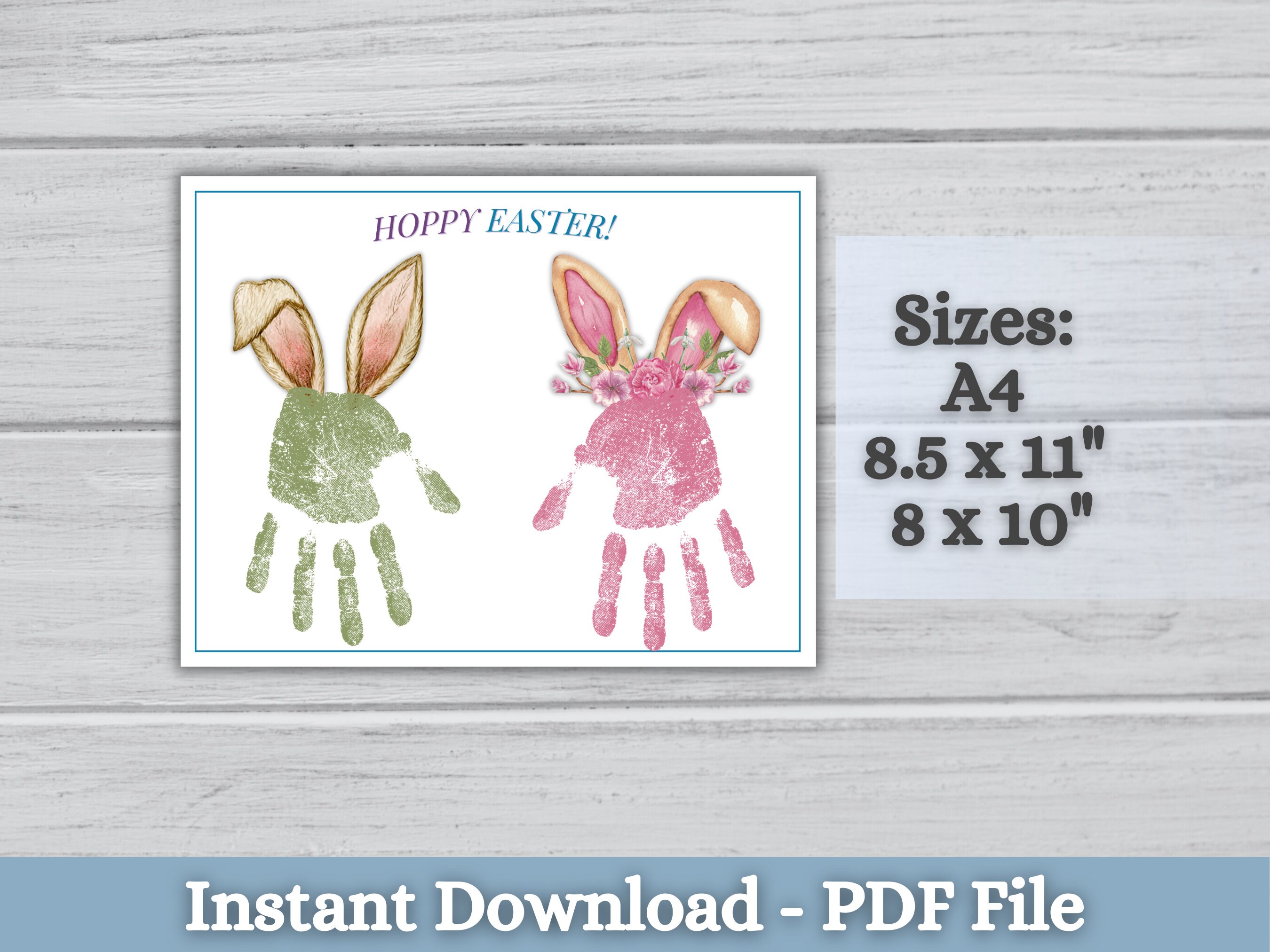 Easter Handprint Footprint Craft Art, Easter Crafts for Kids Toddler ...