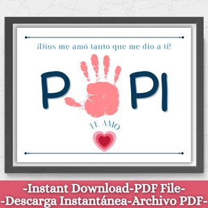 Spanish Handprint Art, Dad Handprint Craft, Christian Valentine ...