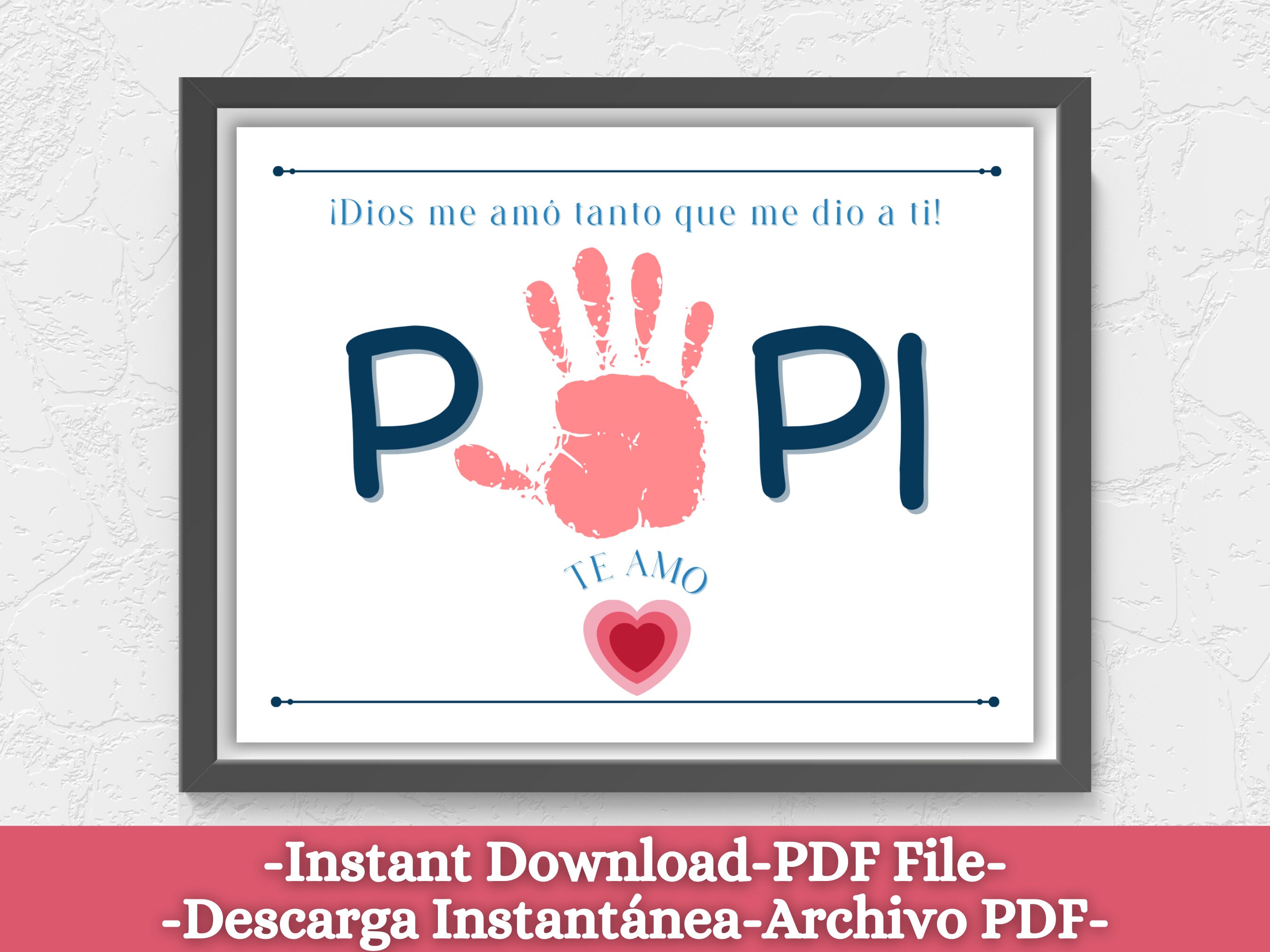 Spanish Handprint Art, Dad Handprint Craft, Christian Valentine ...