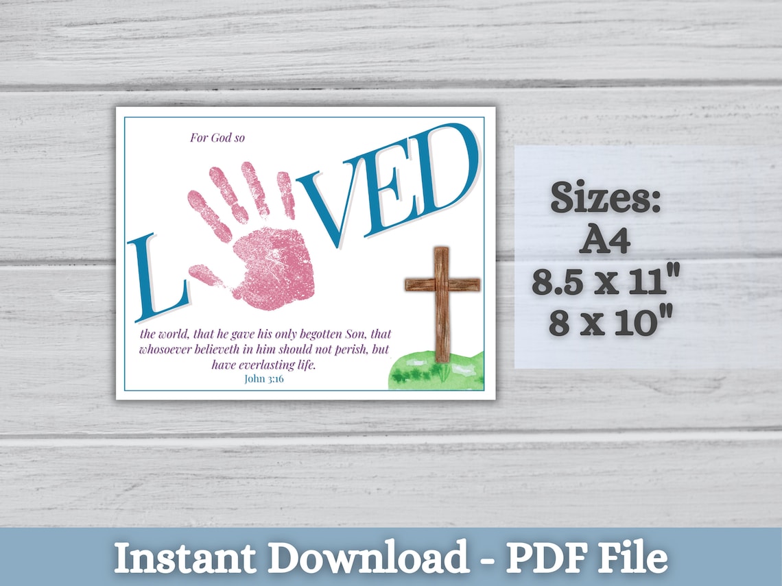 Christian Easter Handprint Craft Art, Religious Craft for Kids Toddler ...