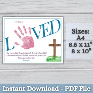 Christian Easter Handprint Craft Art, Religious Craft for Kids Toddler ...