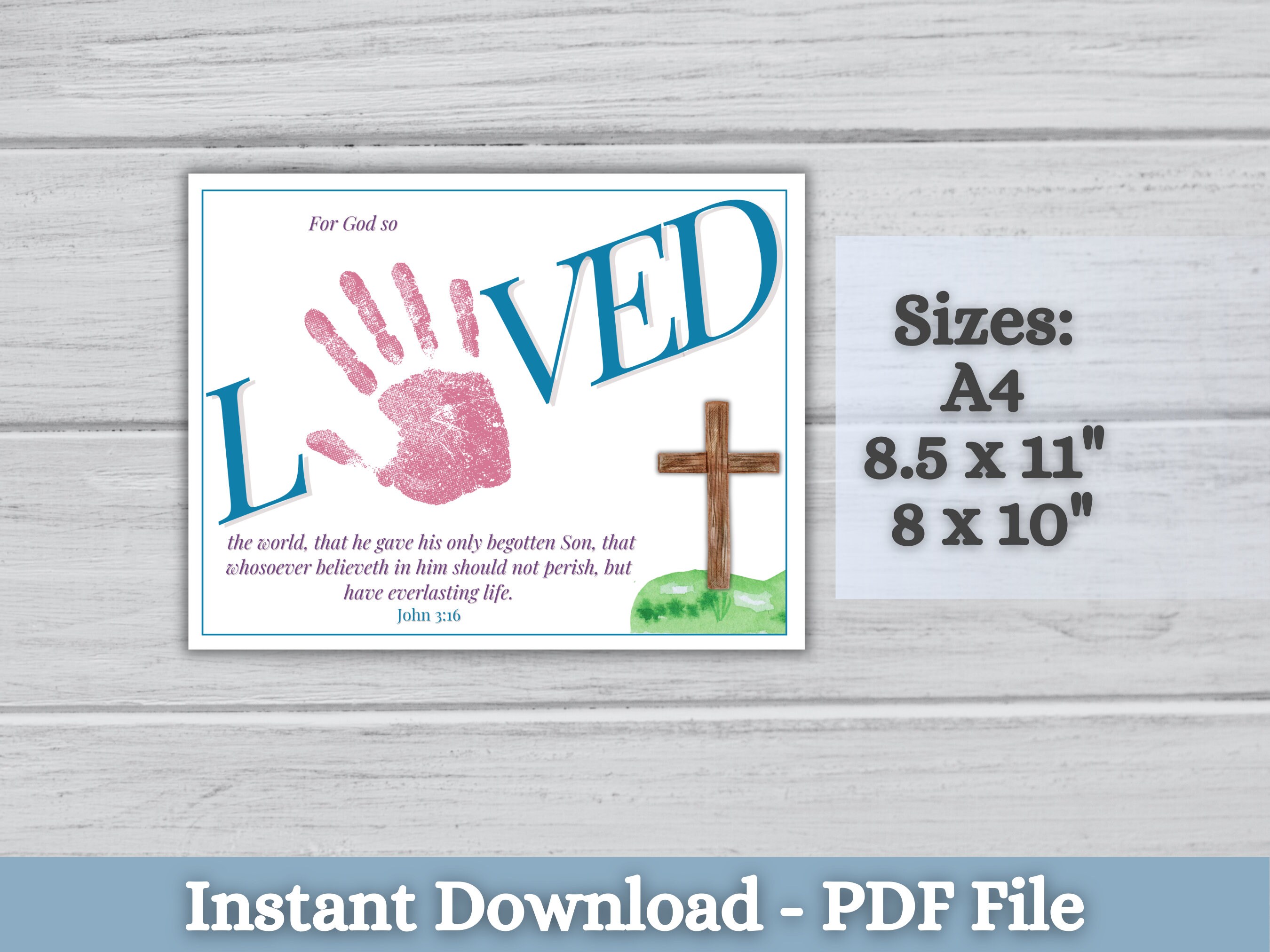 Christian Easter Handprint Craft Art, Religious Craft for Kids Toddler ...