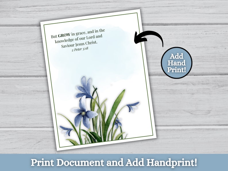 Flower Handprint Craft Art, Religious Craft for Kids Toddler Baby ...