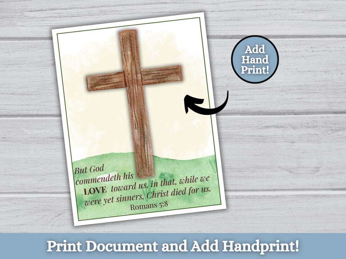 Christian Easter Handprint Craft Art, Religious Crafts for Kids Toddler ...