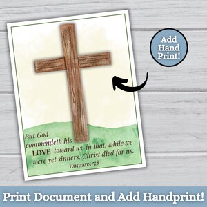 Christian Easter Handprint Craft Art, Religious Crafts for Kids Toddler ...