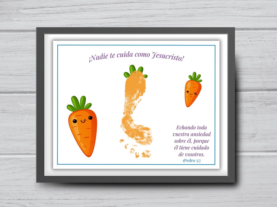 Spanish Easter Carrot Handprint Footprint Craft Art, Religious Craft ...
