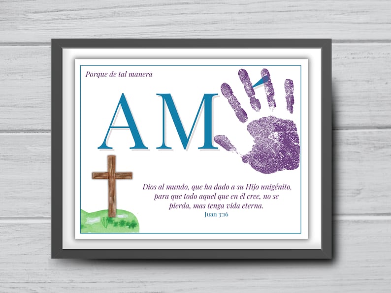 Spanish Christian Easter Handprint Craft Art, Religious Craft for Kids ...