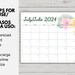 2024 Bilingual Calendar, 2024 Spanish and English Calendar, Printable ...