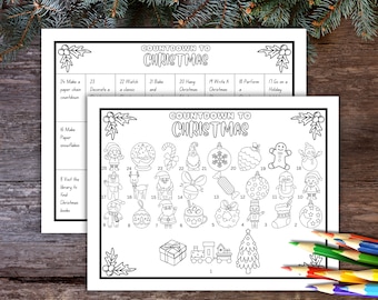 Christmas Countdown Calendar, Advent Calendar, 25 Days of Christmas ...