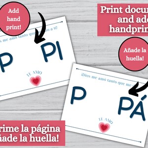 Spanish Handprint Art, Dad Handprint Craft, Christian Valentine ...