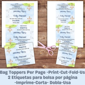 Easter Gift Tag and Bag Topper Spanish, Etiqueta Feliz Pascua, He is ...