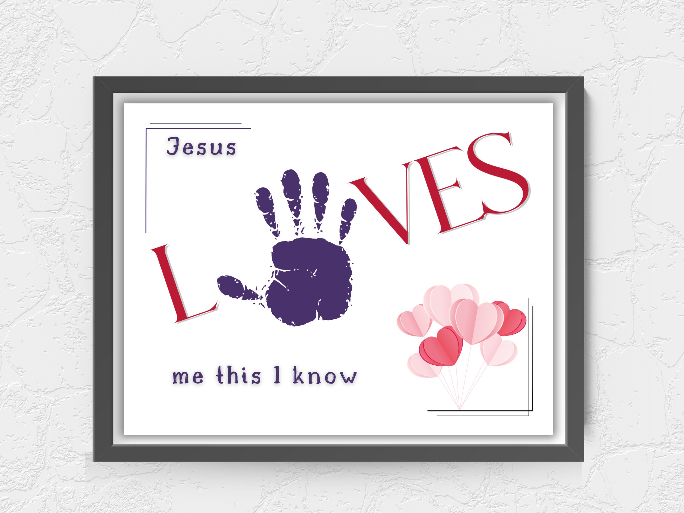 Christian Handprint Art, Handprint Craft, Jesus Loves Me This I Know ...