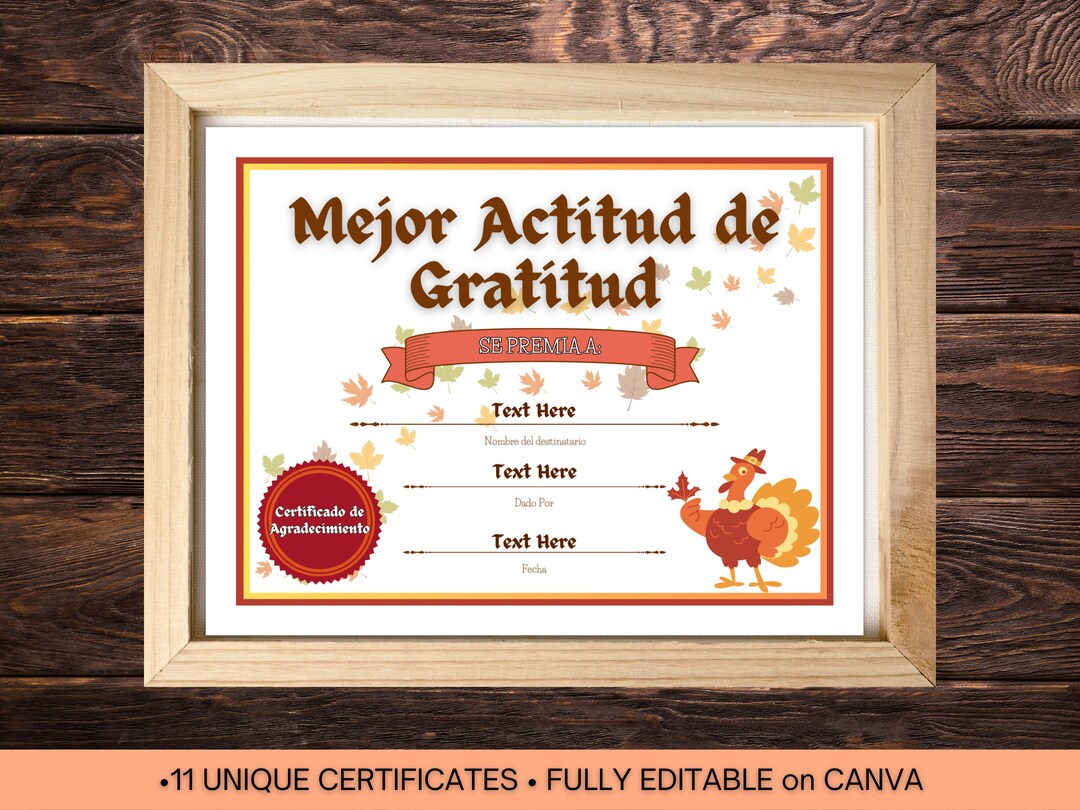 Editable Spanish Kids Certificate, Spanish Certificate of Achievement ...