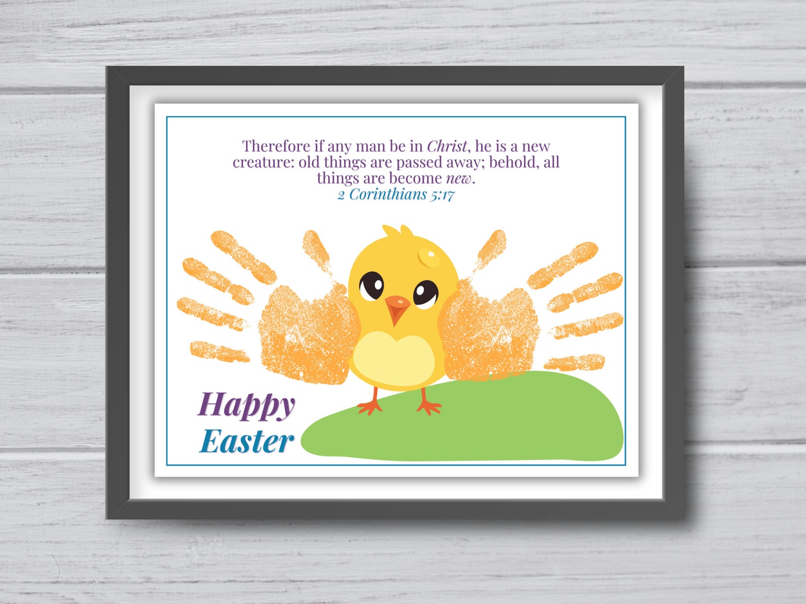 Easter Chick Handprint Craft Art, Christian Religious Craft for Kids ...