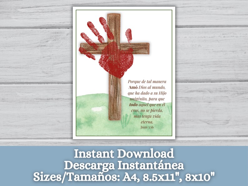 Spanish Christian Easter Handprint Craft Art, Religious Craft for Kids ...