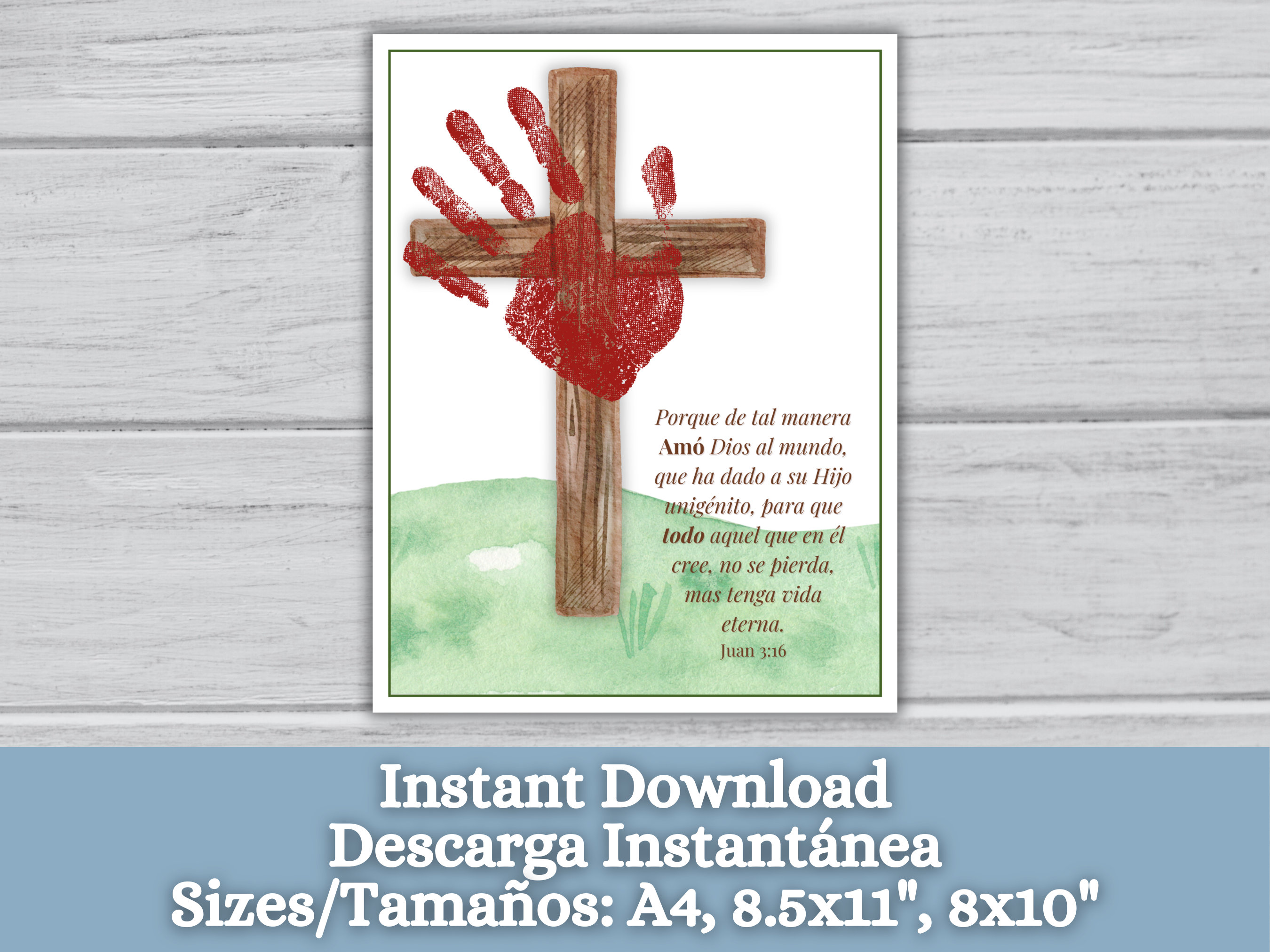 Spanish Christian Easter Handprint Craft Art, Religious Craft for Kids ...