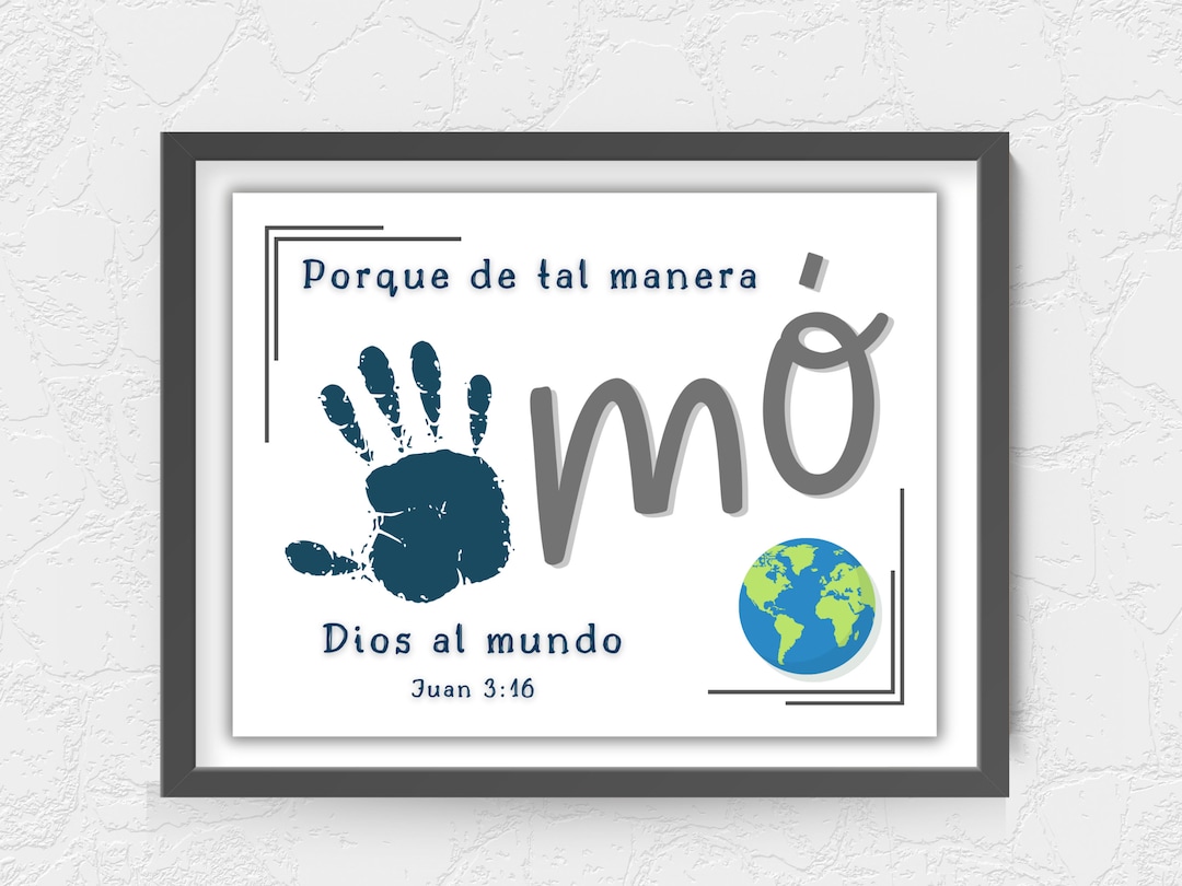 John 3:16 Handprint Art, Christian Preschool Activities, Handprint ...
