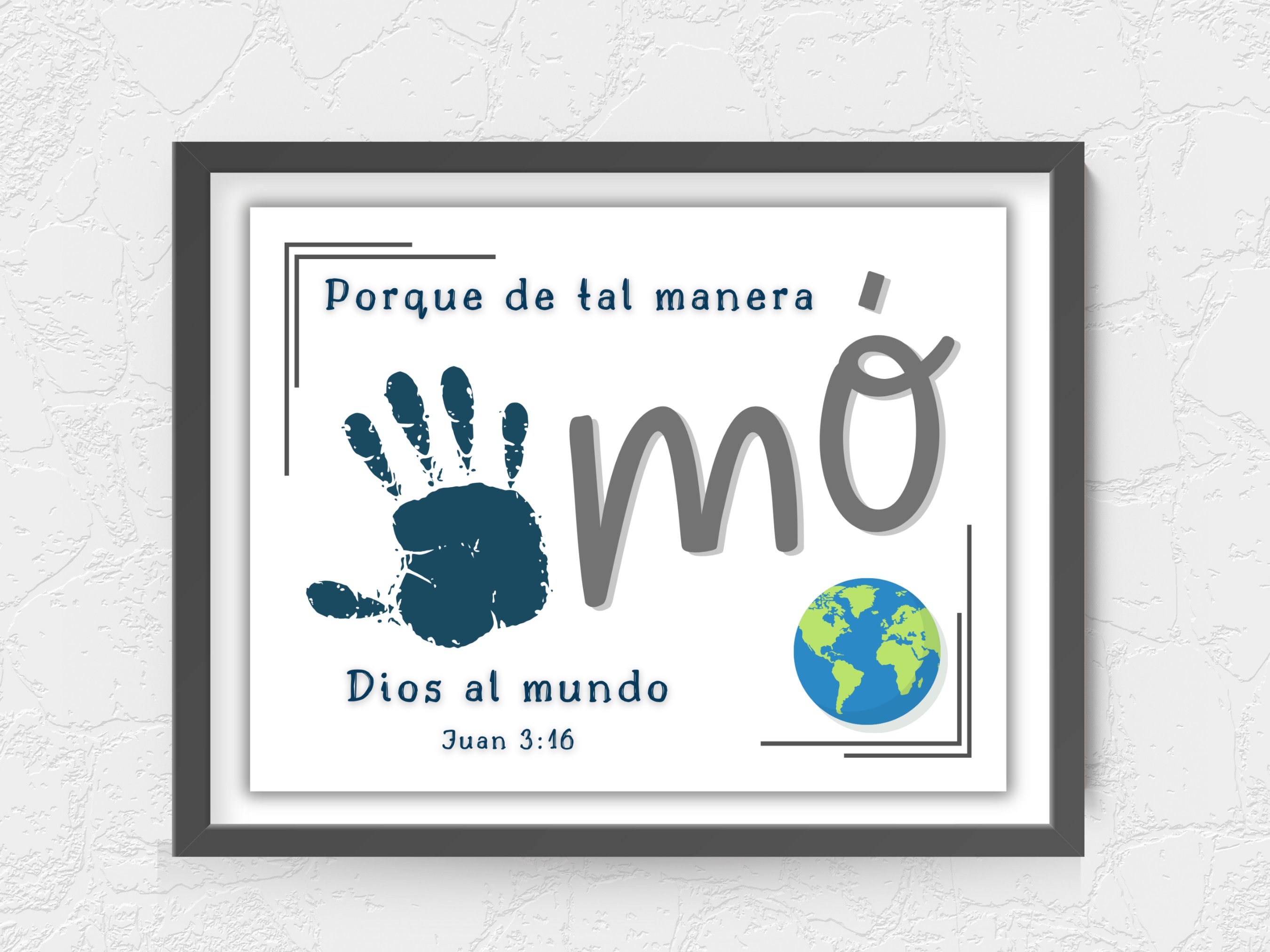 John 3:16 Handprint Art, Christian Preschool Activities, Handprint ...