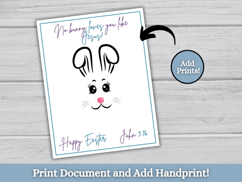 Christian Easter Bunny Handprint Footprint Craft Art, Religious Craft ...