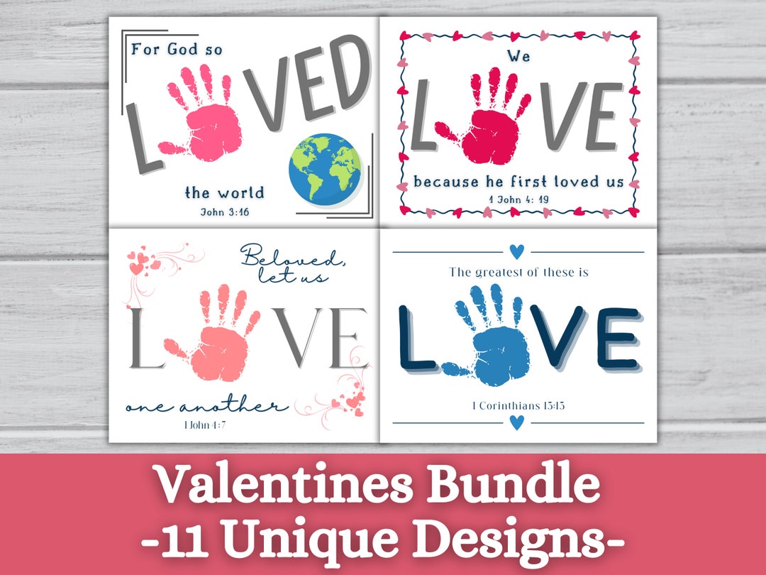 Christian Valentine's Day Craft, Handprint Art, Handprint Craft ...