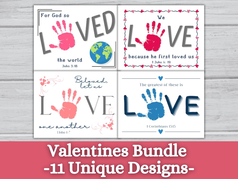 Christian Valentine's Day Craft, Handprint Art, Handprint Craft ...