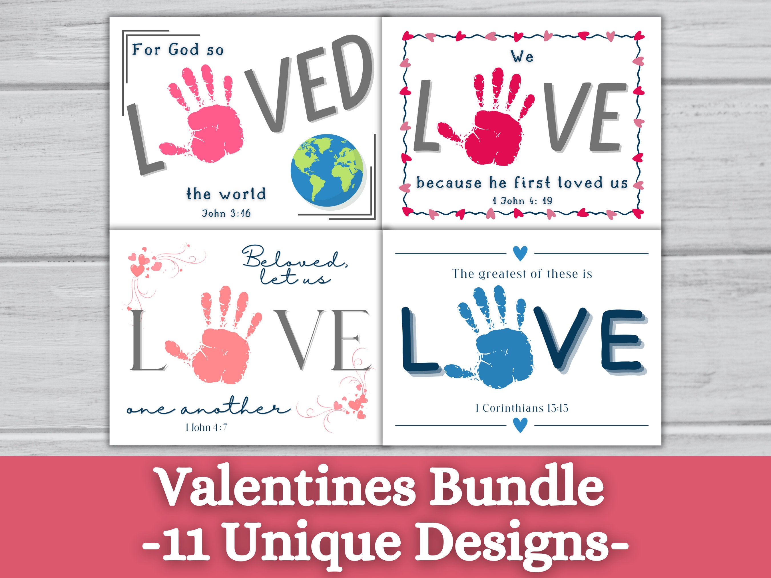 Christian Valentine's Day Craft, Handprint Art, Handprint Craft ...