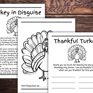 Disguise a Turkey, Turkey in Disguise Thanksgiving Activity, Tom the ...