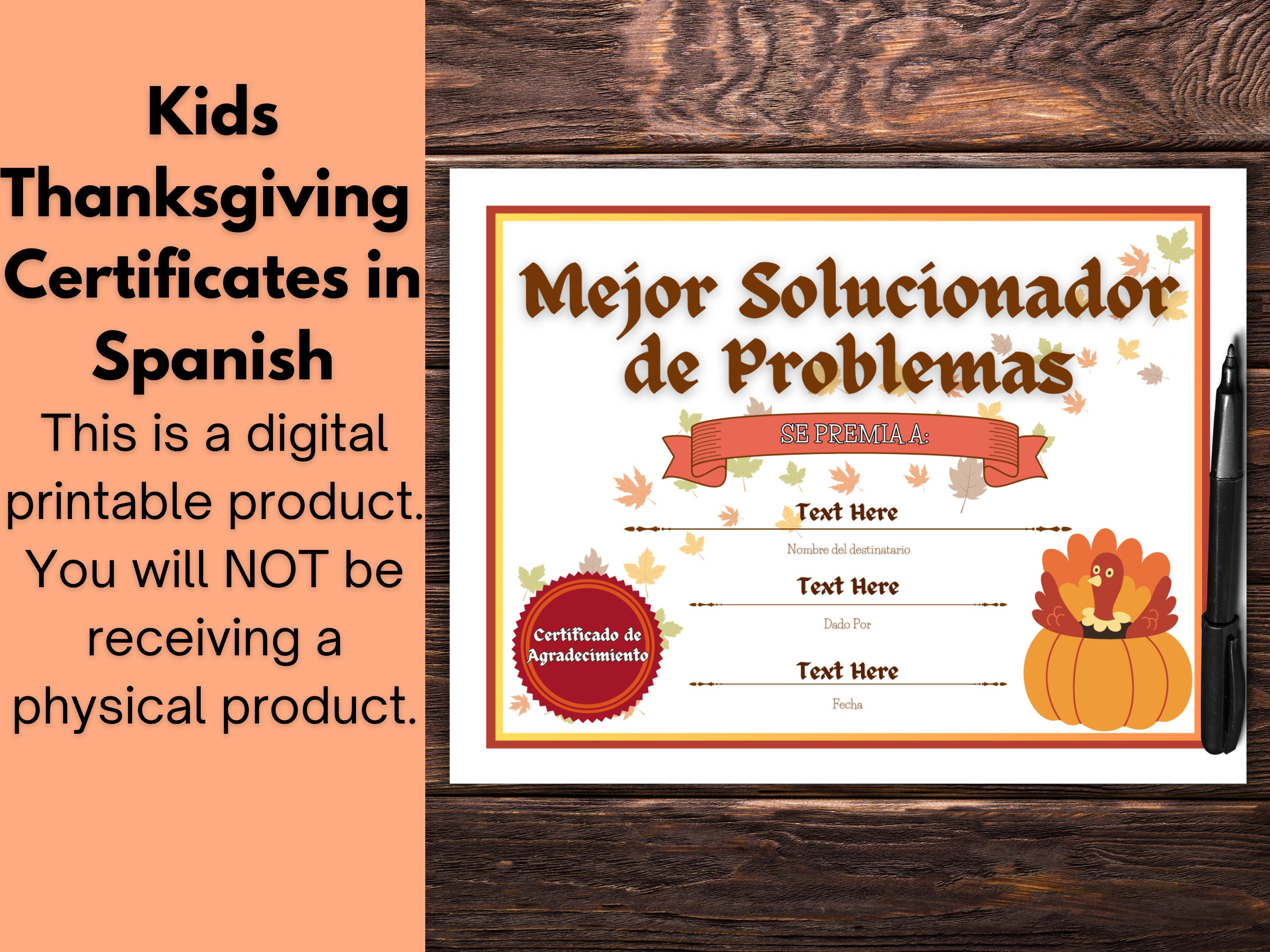 Editable Spanish Kids Certificate, Spanish Certificate of Achievement ...