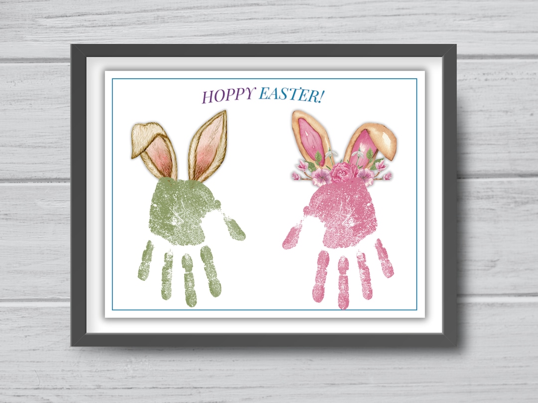 Easter Handprint Footprint Craft Art, Easter Crafts for Kids Toddler ...