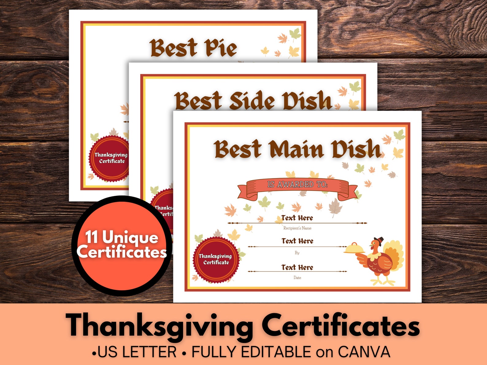 Editable Dinner Certificate, Certificate of Achievement, Certificate of ...