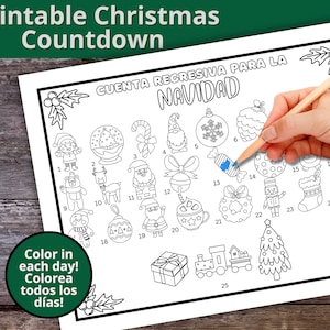 Spanish Christmas Countdown Calendar, Countdown to Christmas in Spanish ...