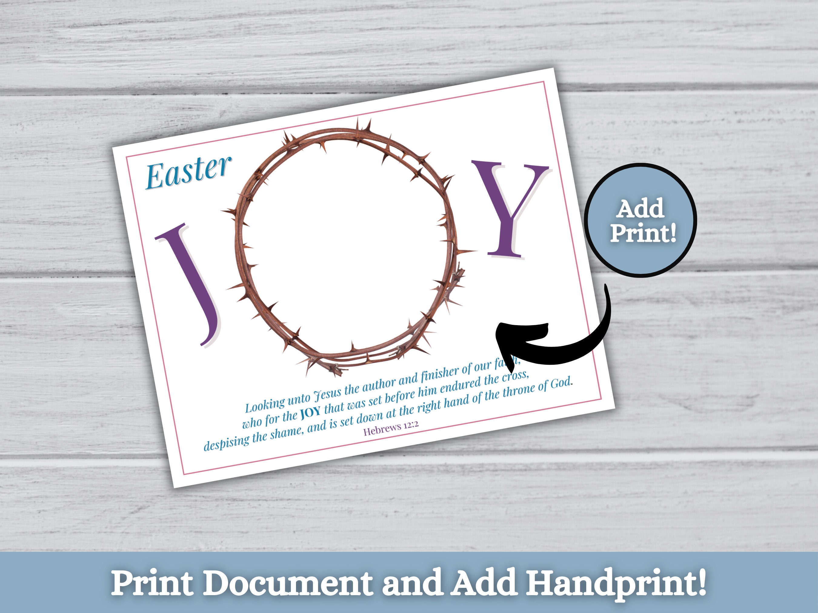 Christian Easter Joy Handprint Craft Art, Religious Craft for Kids ...