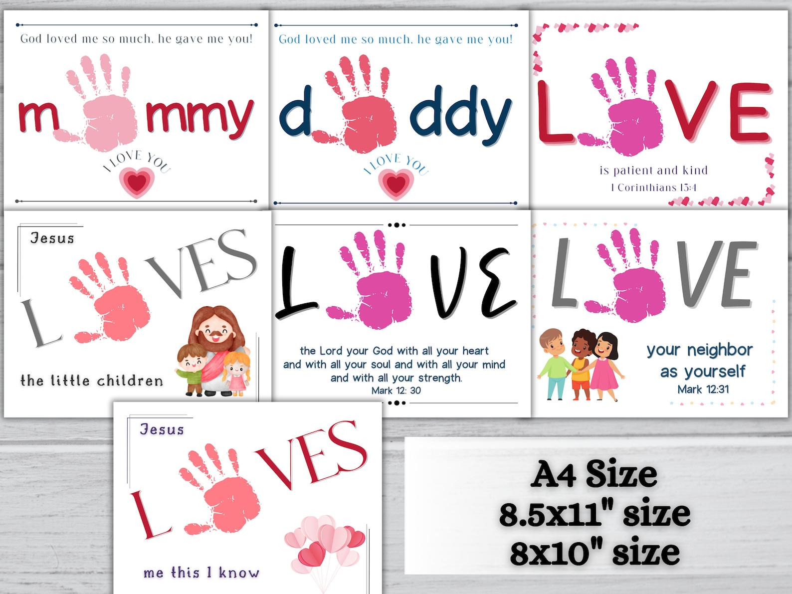 Christian Valentine's Day Craft, Handprint Art, Handprint Craft ...