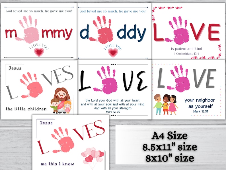 Christian Valentine's Day Craft, Handprint Art, Handprint Craft ...