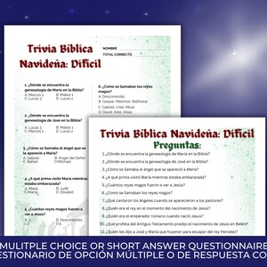 Spanish Christmas Bible Trivia, Spanish Christian Christmas Game, Bible ...
