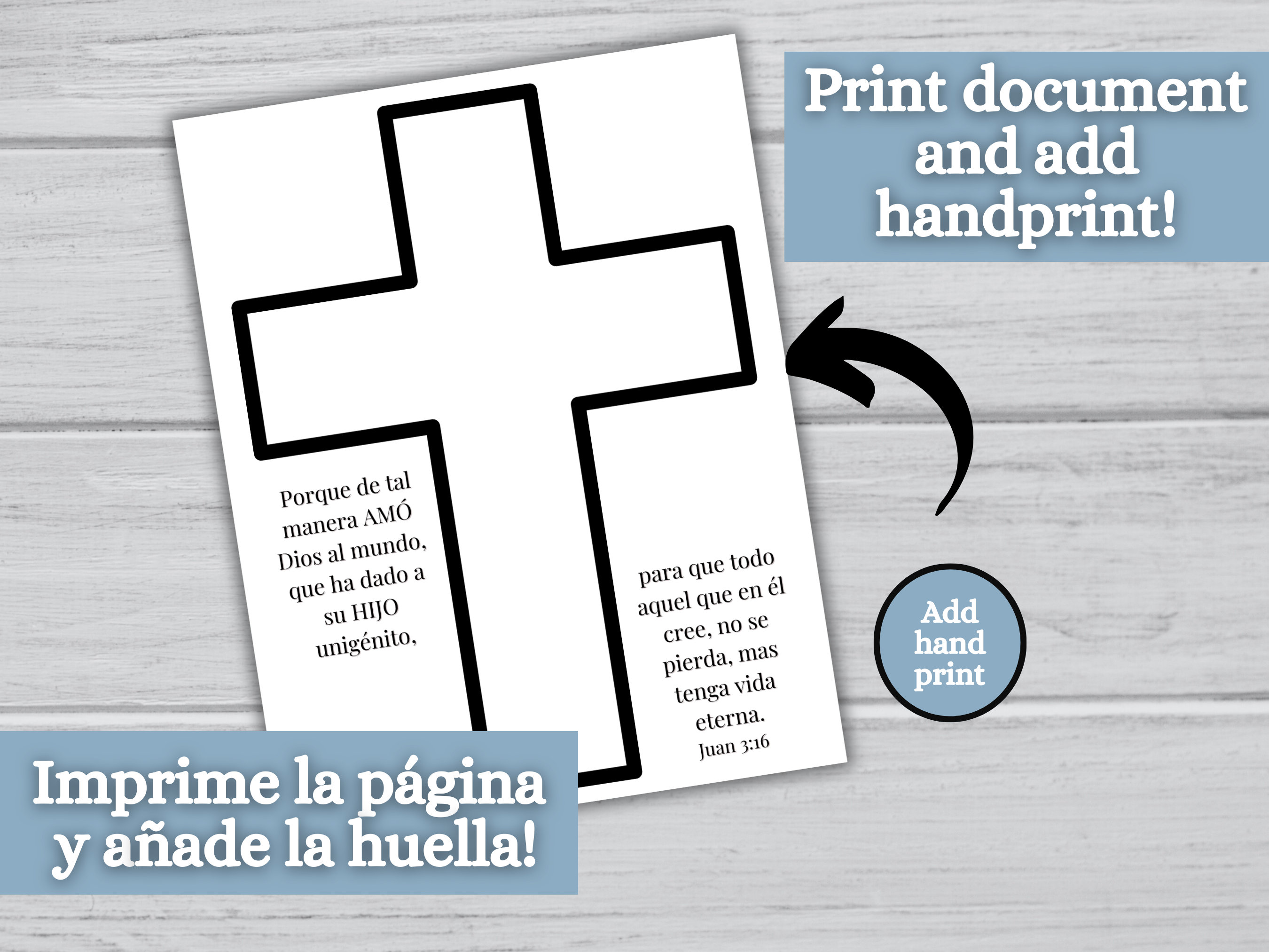 Spanish Christian Easter Handprint Craft Art, Religious Craft for Kids ...