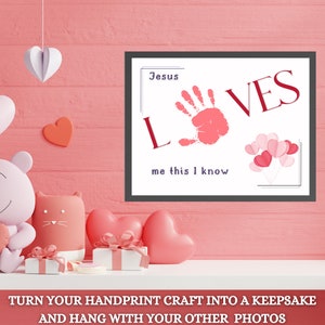 Christian Valentine's Day Craft, Handprint Art, Handprint Craft ...