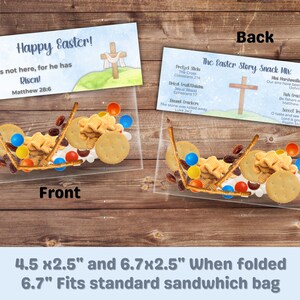 Easter Story Snack Mix Tag and Bag Topper, He is Risen Printable ...