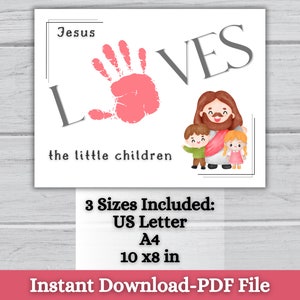 Christian Handprint Art, Handprint Craft, Jesus Loves the Little ...
