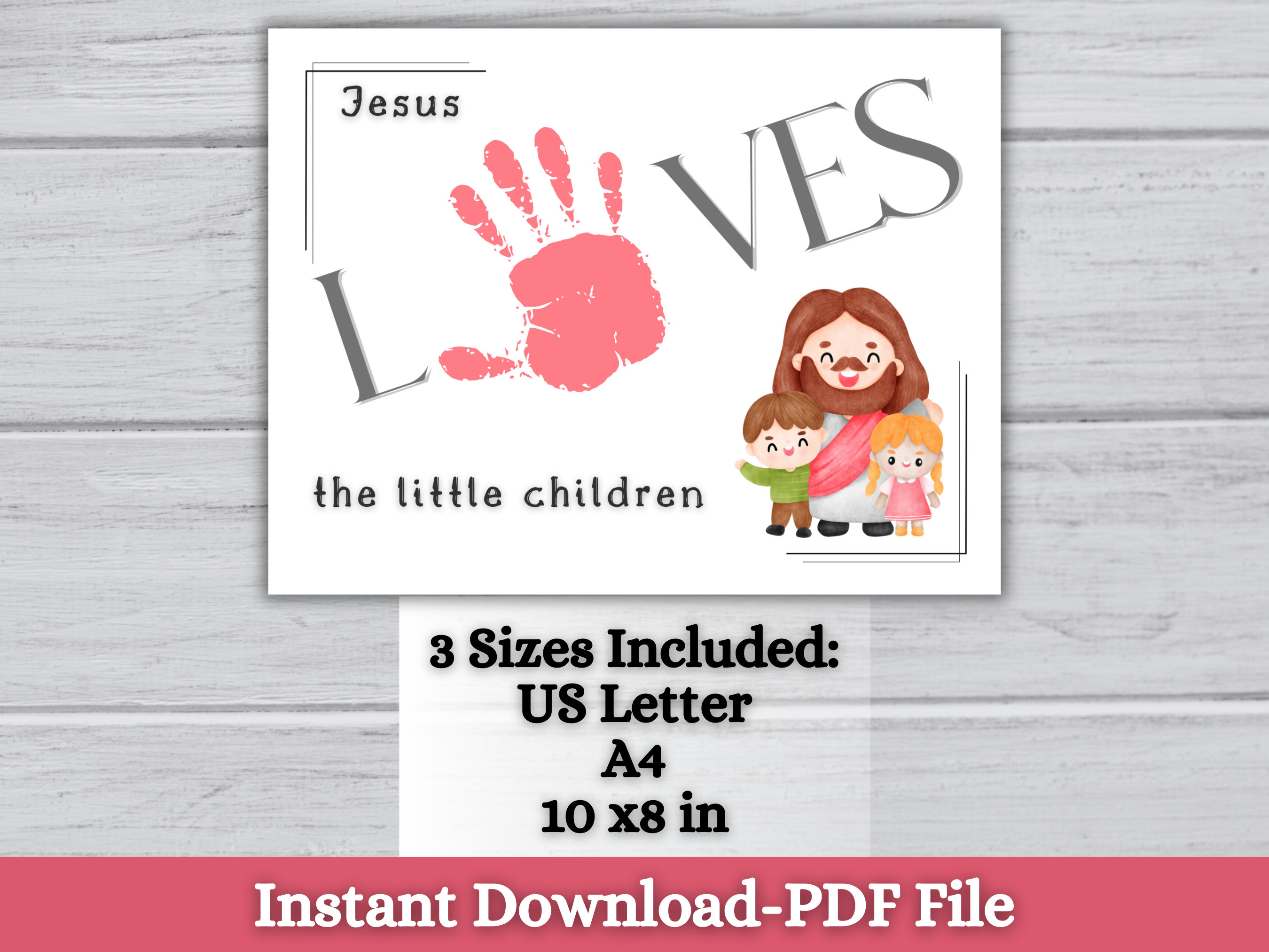 Christian Handprint Art, Handprint Craft, Jesus Loves the Little ...
