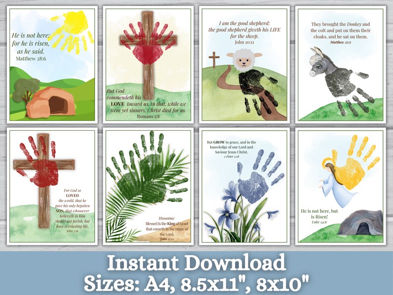 Christian Easter Handprint Craft Art, Religious Easter Crafts for Kids ...